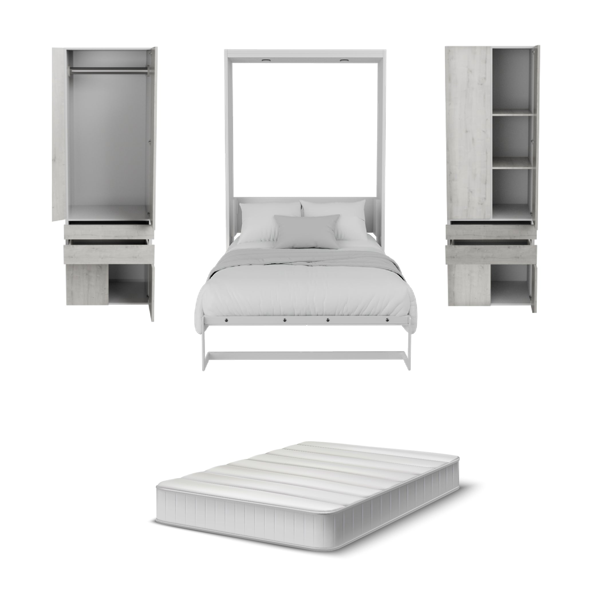 Combo Abatible + Closets: Cama Abatible Vertical Forte Matrimonial + C ...